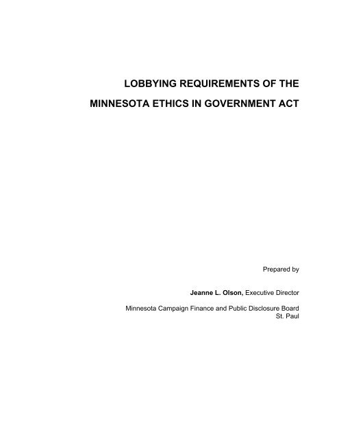 ELECTION RELATED REQUIREMENTS OF THE MINNESOTA