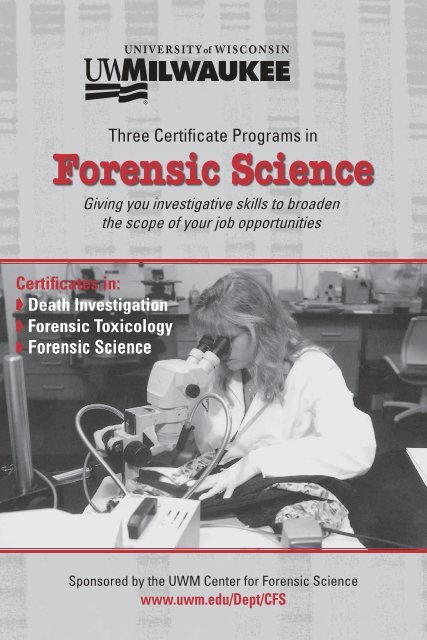 Forensic Science - UW-Milwaukee