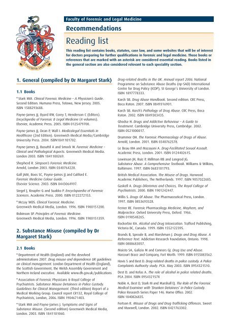 Reading list - the FFLM