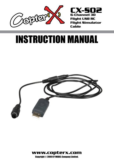 CX-S02 6-Channel 3D Flight USB RC Flight Simulator Cable www ...