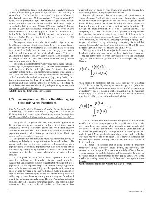 Use of the Suchey-Brooks