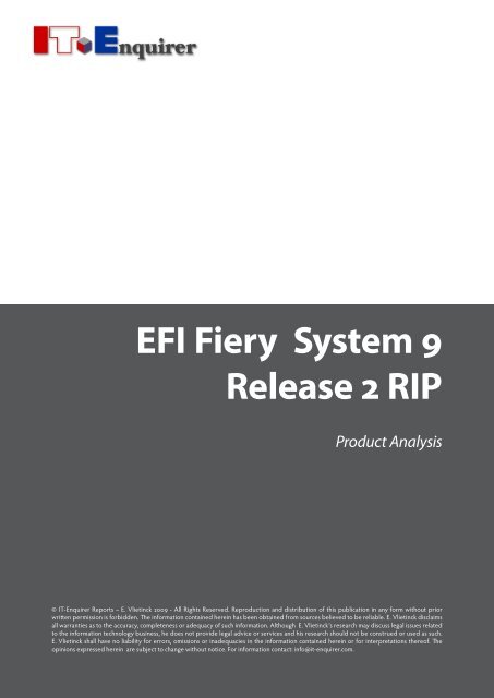 EFI Fiery System 9 Release 2 RIP - IT Enquirer