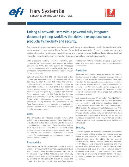 Fiery System 8e - EFI
