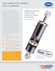 holland sliding fifth wheel air line kits - Holland Group Inc.