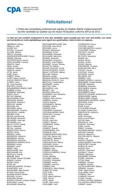 AINTABI, Eric - Ordre des comptables agréés du Québec