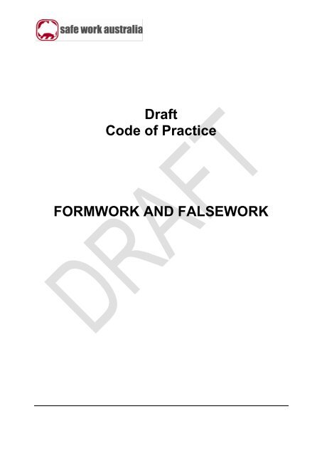 Formwork and Falsework - Safe Work Australia