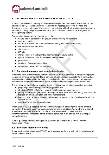 3 PLANNING FORMWORK AND F