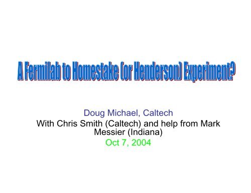 Doug Michael, Caltech With Chris Smith (Caltech) and help from ...