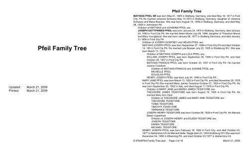 D:\Pfeil\Pfeil Family Tree.wpd - Pfeil Family Website