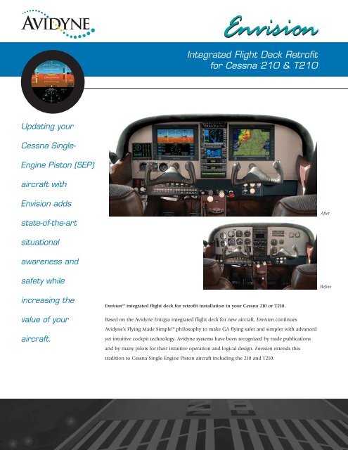Integrated flight deck retrofit for cessna 210 & t210 - Avidyne ...