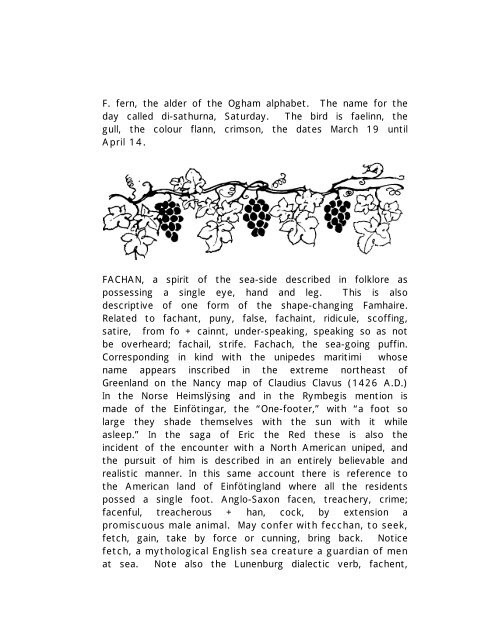 F. fern, the alder of the Ogham alphabet. The ... - Rodney Mackay