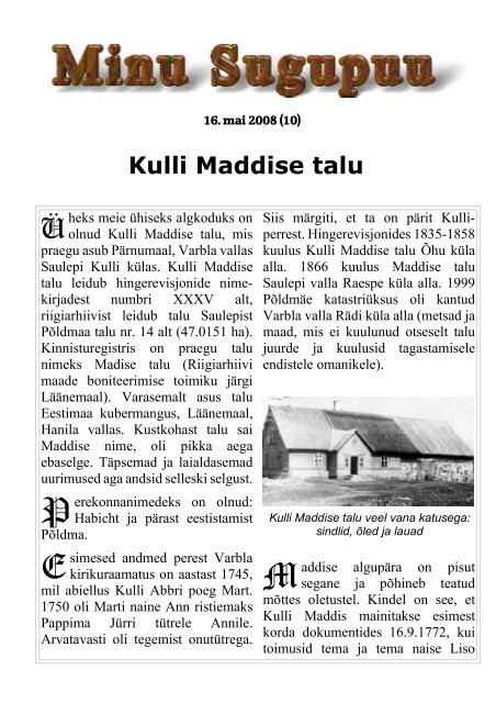 Kulli Maddise talu