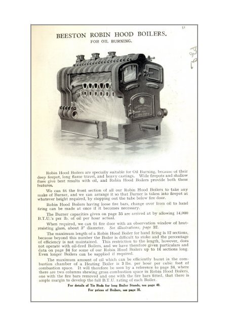 BEESTON ROBIN HOOD BOILERS.