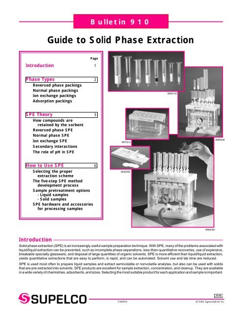 Guide to Solid Phase Extraction - Sigma-Aldrich