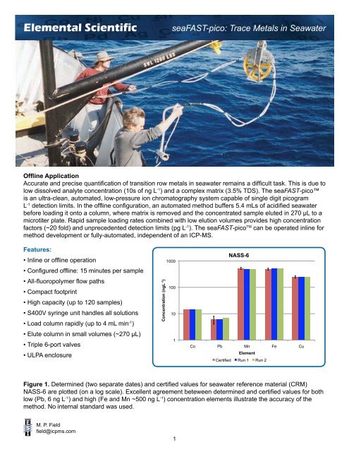 seaFAST-pico: Trace Metals in Seawater - Elemental Scientific