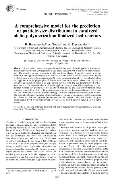 A comprehensive model for the prediction of particle-size distribution ...