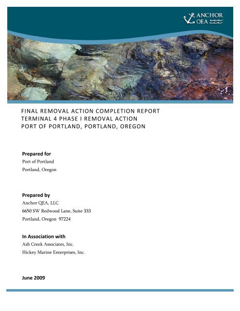 Terminal 4 Removal Action Completion Report - Environmental ...