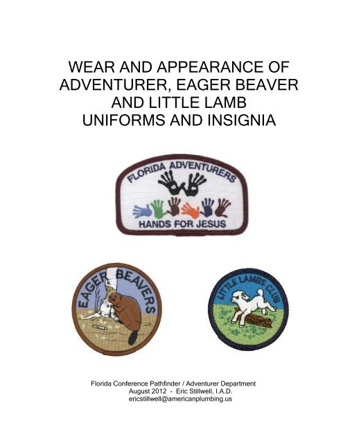 Uniforms and Insignia - Florida Conference of Seventh-day Adventists