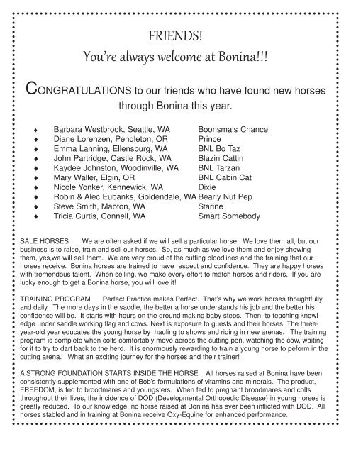 Intro to Horse Program.pmd - The Bonina Ranch