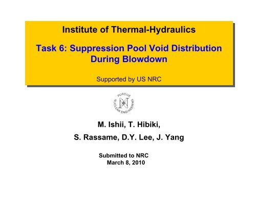 Additional Information for Generic Safety Issue (GSI) 193 - Enclosure ...