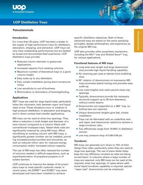 UOP Distillation Trays - Virtu-media.com