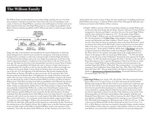 The Willson Family - Sharon Temple