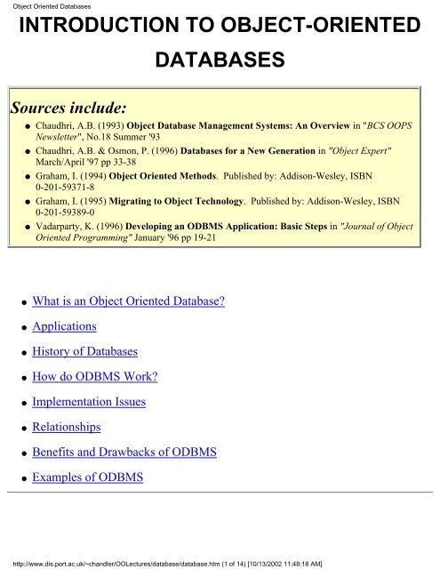 Download Introduction To Object Oriented Databases Pdf Odbms