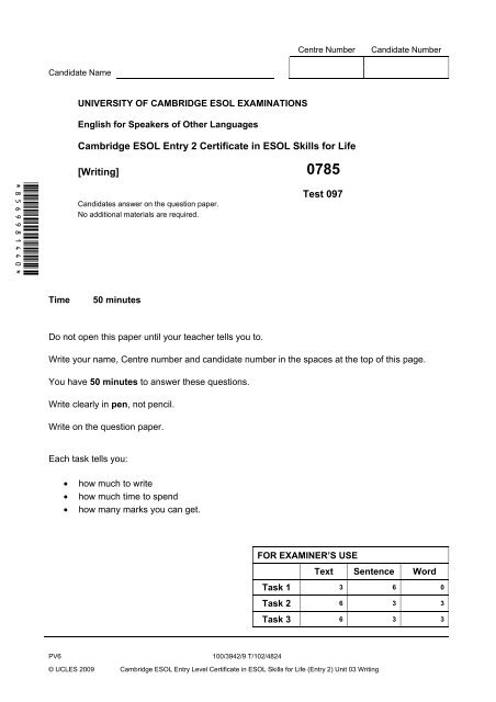 Writing - Cambridge English