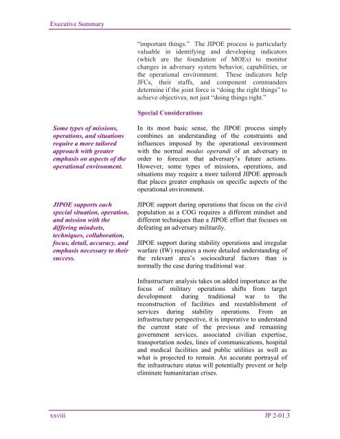 JIPOE supports assessment