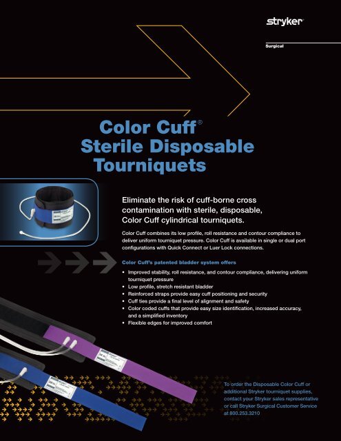 Color Cuff® Sterile Disposable Tourniquets - Stryker