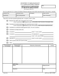 CBP Form 3461 - Instructions U.S. Customs and Border ... - Forms