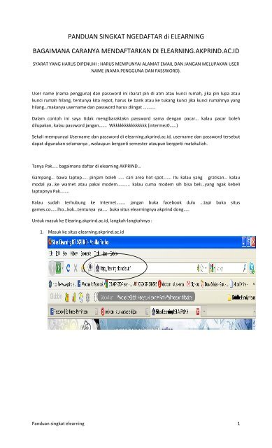 Masuk ke situs elearning.pdf - elista:. - elearning ista