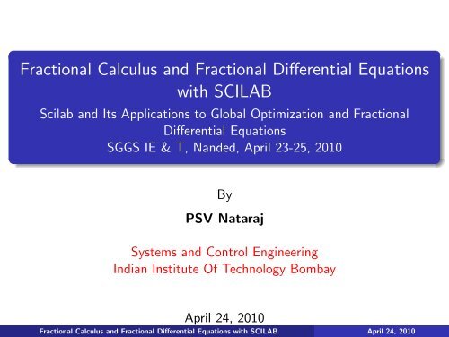 Fractional Calculus and Fractional Differential Equations with ...