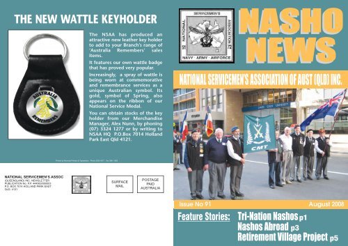 National servicemen's assoc - Nasho Front Page