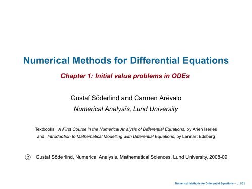 Numerical Methods for Differential Equations Chapter 1