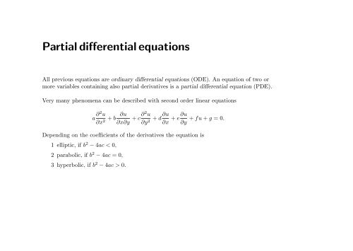 Partial differential equations Partial differential equations