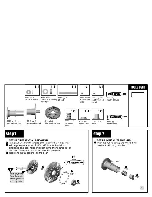 3918 TC3/TC4 Steel Diff Kit - Team Associated