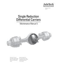 Single-Reduction Differential Carriers - AxleTech International