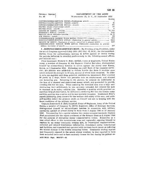 General Orders 1948-1952-D - Fort Benning - U.S. Army