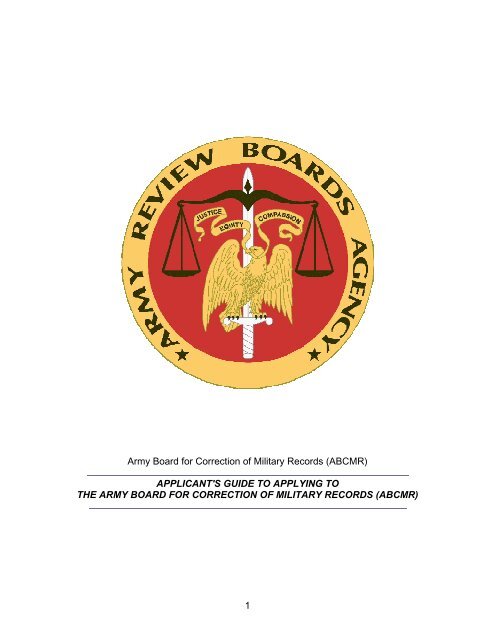 Army Board for Correction of Military Records (ABCMR)