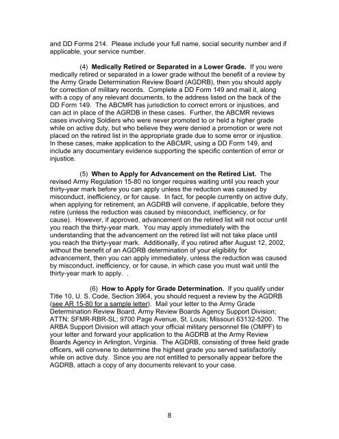 and DD Forms 214. Please