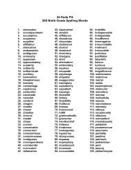 200 Ninth Grade Spelling Words - Spelling Words Well