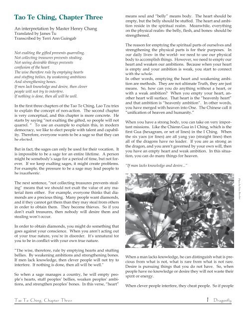 Tao Te Ching, Chapter 3.indd - Tao Practice