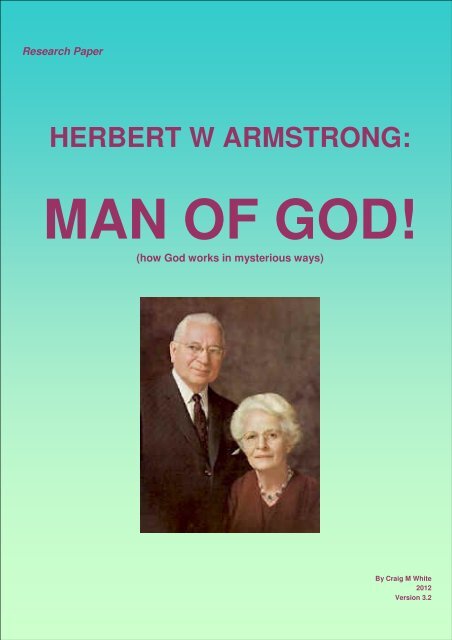 HERBERT W ARMSTRONG: - Origin of Nations