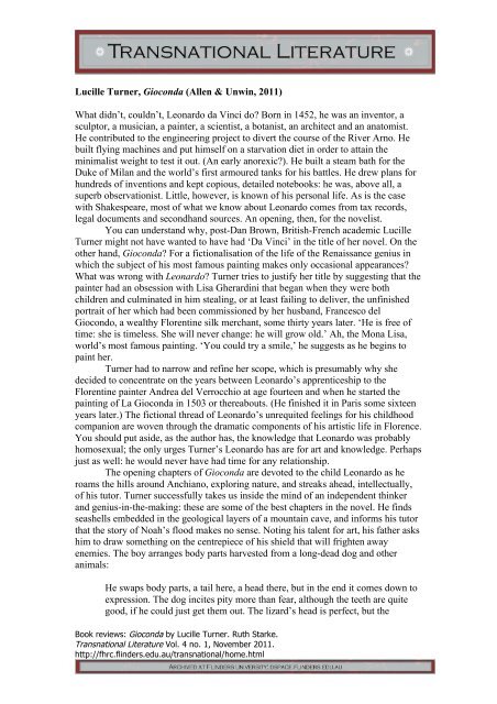 Lucille Turner, Gioconda - Flinders Academic Commons