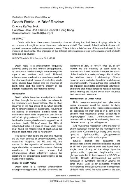 Death Rattle - A Brief Review