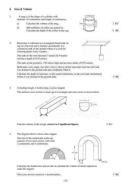 Area & Volume Examples - Maths.kgsorkney.co.uk