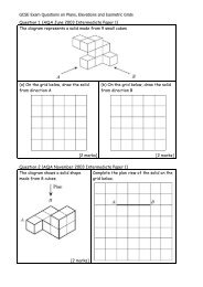 GCSE Volume Questions - Bemrose