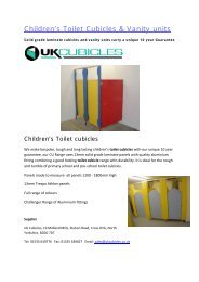 Vitraflex TOILET CUBICLES Document - Vitrex, vitreous enamelled ...
