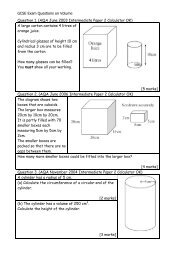 GCSE Exam Questions on Plans and Elevations - Bemrose